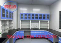 China Top Notch Steel Wood Laboratory Work Benches with Chemical Resistant Laminate Work Surface for sale