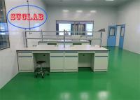 China Epoxy Resin Lab Wall Bench Hong Kong with Non Welded Linear Handle Storage for sale