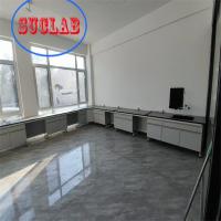 China Steel Wood  Modular Lab Benches Hong Kong C-shared Handle and Insertion Aluminum Alloy Handle for sale