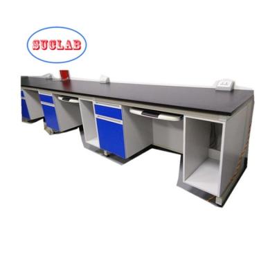 China Wood Chemical Laboratory Work Benches Price with DTC105 DEG Hinges and Wood Material for sale