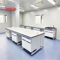 China Phenolic Resin Chemistry Lab Workbench Chemical Laboratory Furnitures with DTC105 DEG Hinges and Epoxy Resin Worktop for sale
