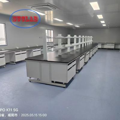 China Yellow Chemistry Lab Bench Makers for Customizable Dimensions L*1500/750 W *800 /850mm H and Lab Performance for sale