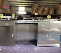 China Custom Stainless Steel Lab Bench Factories As Drawing and Efficiency for Hospital & Food IndustryI for sale