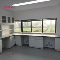China Durable Chemistry Laboratory Workbench with Customizable Dimension L*1500/750 W *800 /850mm H and Buffer Hinge for sale
