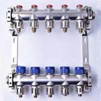 China 5 Way Underfloor Heating Manifold Stainless Steel Water Valve Manifold for sale