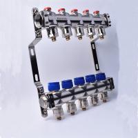 China 5 Way Underfloor Heating Manifold Stainless Steel Water Valve Manifold for sale