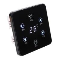 China Linkage Underfloor Heating Wall Thermostats Toughened Glass Double Control for sale