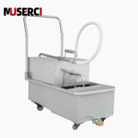 China Stainless Steel Portable Fryer Oil Filter Machine Commercial 48L with 32L/min Pump Flow for sale