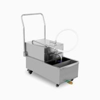 China Stainless Steel Portable Fryer Oil Filter Machine Commercial 48L with 32L/min Pump Flow for sale