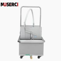 China Stainless Steel Portable Fryer Oil Filter Machine Commercial 48L with 32L/min Pump Flow for sale