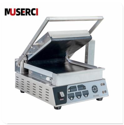 China Commercial Double Sided Electric Griddle 12mm Thick Plate 2400W for Fast Cooking for sale