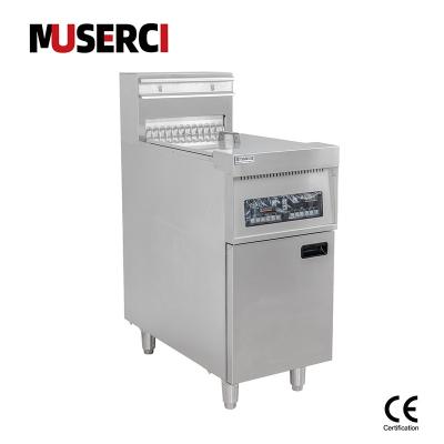 China Dual Cylinder Electric Floor Deep Fryer 9kW Digital Memory 28L Oil Saving CE for sale