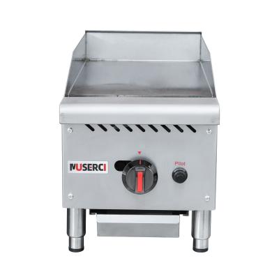 China Commercial Countertop Gas Griddle 9.4kW/H Fast Heating For Burgers for sale