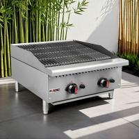 China Restaurant Countertop Gas Lava Stone Grill Commercial Catering Equipment for sale