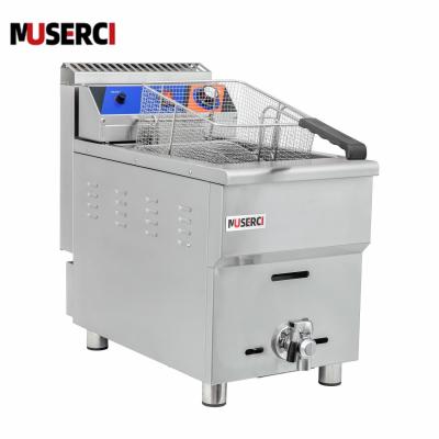 China Commercial Single Tank Gas Fryer Auto Ignition Energy Saving CE Certified for sale