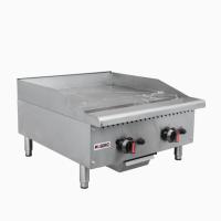 China Commercial Countertop Gas Griddle 19mm Thick Plate 2 Burners CE for sale