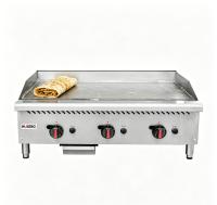 China (GG36-MF) Commercial Kitchen Gas Griddle Thick Plate 3 Burners Flameout Protection CE Certified for sale
