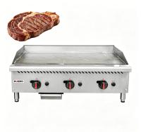 China (GG36-MF) Commercial Kitchen Gas Griddle Thick Plate 3 Burners Flameout Protection CE Certified for sale