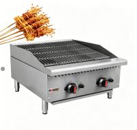 China (CB24-MF) Commercial Kitchen Countertop Gas Charbroilers 2 Burners Modular Detachable CE for sale