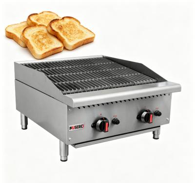 China (CB24-MF) Commercial Kitchen Countertop Gas Charbroilers 2 Burners Modular Detachable CE for sale