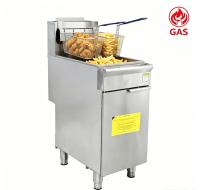 China Commercial Gas Deep Fryer CE For Small Fried Chicken Shops / Snack Bars for sale