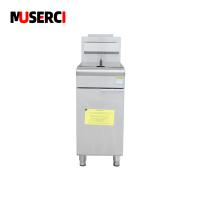 China Commercial LPG / Natural Gas Deep Fryer 26.5L 34kW 4 Burners Double Basket CE for sale