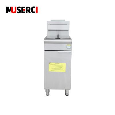 China Commercial LPG / Natural Gas Deep Fryer 26.5L 34kW 4 Burners Double Basket CE for sale
