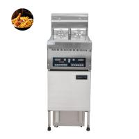 China Commercial Electric Deep Fryer Dual Tank 28L Built In Oil Filter Device With CE for sale