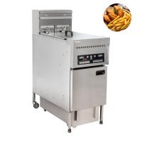 China Commercial Electric Deep Fryer Dual Tank 28L Built In Oil Filter Device With CE for sale