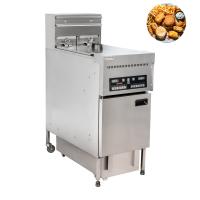 China Commercial Electric Deep Fryer Dual Tank 28L Built In Oil Filter Device With CE for sale