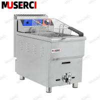 China (GF181) Commercial LPG Natural Gas Fryer 18L 7kW/H Single Basket 50-200℃ CE for sale