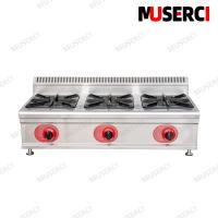 China (GB-3T) Manual Ignition Countertop Gas Range 3 Burner For Resaturant Cooking CE for sale
