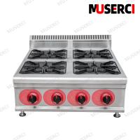 China (GB-4H) Commercial gas cooker stove 3-burner High Capacity Standing Flat Top Grill for restaurants for sale