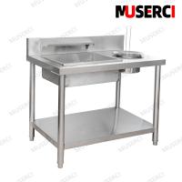 China (GF-1000)  Stainless Steel Breading Table GF1000 Detachable Extra Large Basin Food Prep Station for sale