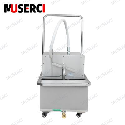 China LYC-01 Commercial Portable Fryer Oil Filter Machine 48L For Large Kitchens CE for sale