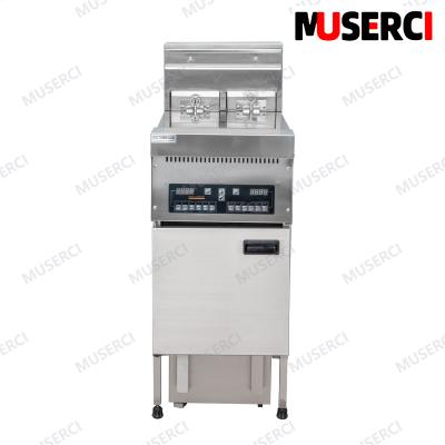 China （EF-9CL2）Commercial Electric Deep Fryer Dual Tank 28L Built In Oil Filter Device With CE for sale