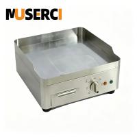 China EG360 Commercial Countertop Electric Griddle 2000W 220‑240V 10mm Thick Plate Non‑magnetic 201 Stainless Steel Manual Control Griddle CE Certified For Snack Restaurant for sale