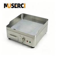 China EG360 Commercial Countertop Electric Griddle 2000W 220‑240V 10mm Thick Plate Non‑magnetic 201 Stainless Steel Manual Control Griddle CE Certified For Snack Restaurant for sale