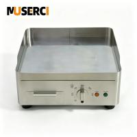 China EG360 Commercial Countertop Electric Griddle 2000W 220‑240V 10mm Thick Plate Non‑magnetic 201 Stainless Steel Manual Control Griddle CE Certified For Snack Restaurant for sale