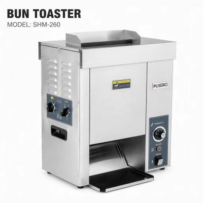 China SHM-260 Commercial Kitchen Hamburger Bun Toaster Bakery Equipment With 6 Adjustable Thickness Settings For Fast Food Shops for sale