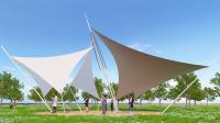 China Lightweight Tensile Membrane Roof White Customized Structure Building Steel Structure Roof for sale