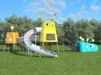 China Cute 300kg Playground Slide Children'S Outdoor Amusement Park for sale