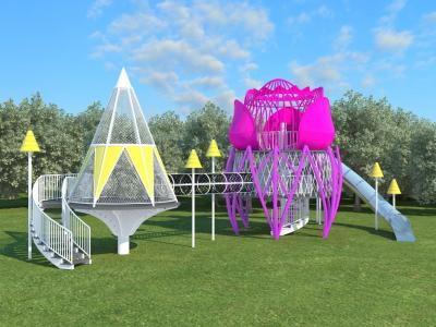 China 20 Meters Outdoor Childrens Climbing Equipment Weatherproof Custom Play Structure Equipment for sale