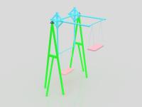 China Customized 15 Children Metal Outdoor Play Structure Children'S Inclusive Playground Swing for sale