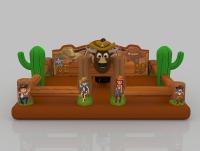 China 0.7mm TPU Inflatable Cartoon Castle Park Brown Customized Commercial Bounce House for sale