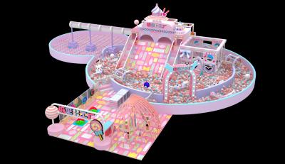 China Candy Theme Wallpaper Indoor Children Play Ground Kids Children Playground Indoor Zone Equipment for sale