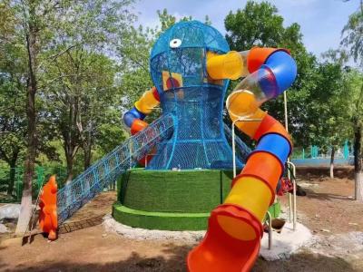 China Octopus Theme Kiddie's Wonders Outdoor Colorful Park Playhouse Kids Playground Slides for sale