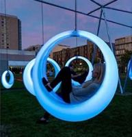 China Rotating Moon Flying Swing Waterproof Color-Changing LED Luminous Chair For All-Season Outdoor Garden for sale