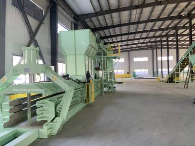 China Hydraulic pressure carton scrap horizontal waste paper press baler machine for cardboard for sale