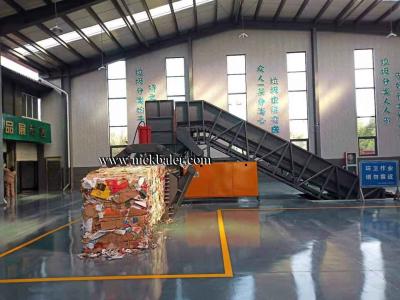 China Automatic waste plastic packaging paper board Carton box compress baling machine baler for sale